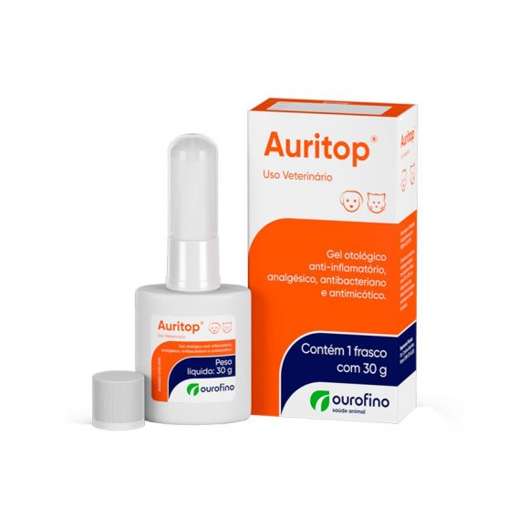Auritop Gel Otológico 30g - Veterinária Xanadu